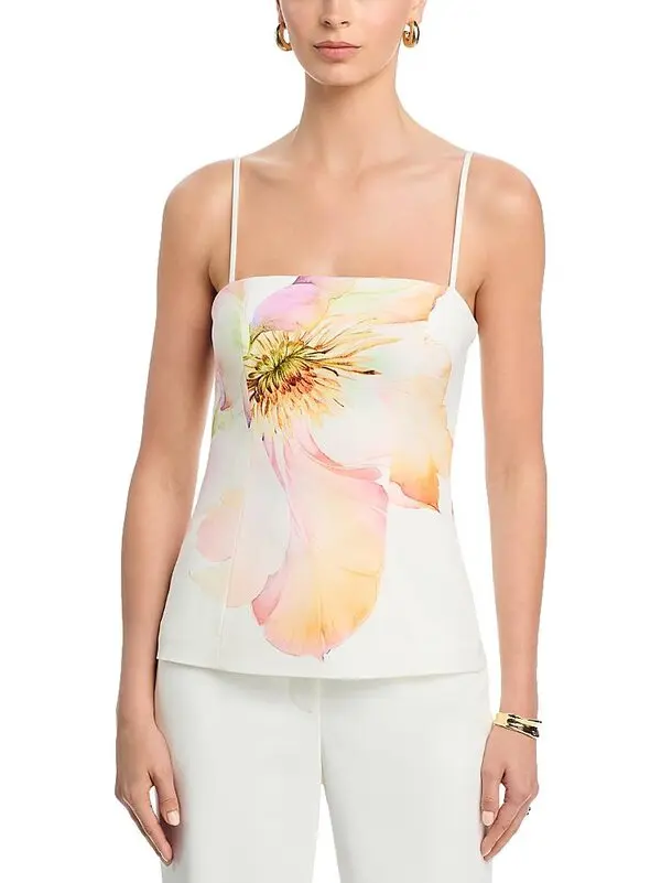 TOCCIN Claudelle Sculpted Top - Watercolor Floral