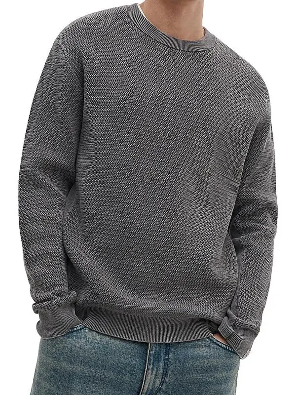 Rag & Bone Caden Washed Crewneck Sweater - Charcoal Gray