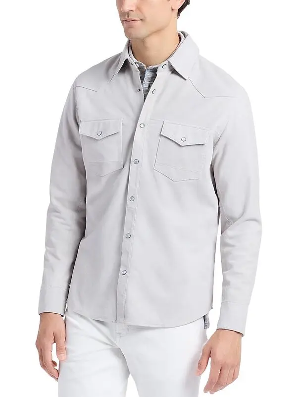 Robert Graham Marstow Woven Shirt Jacket - Stone