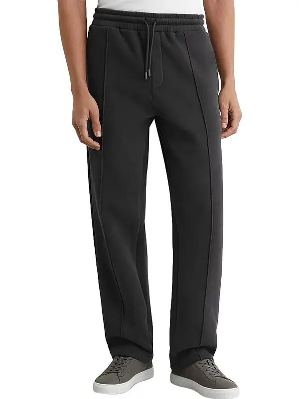 REISS Washed Drawstring Joggers - Washed Black