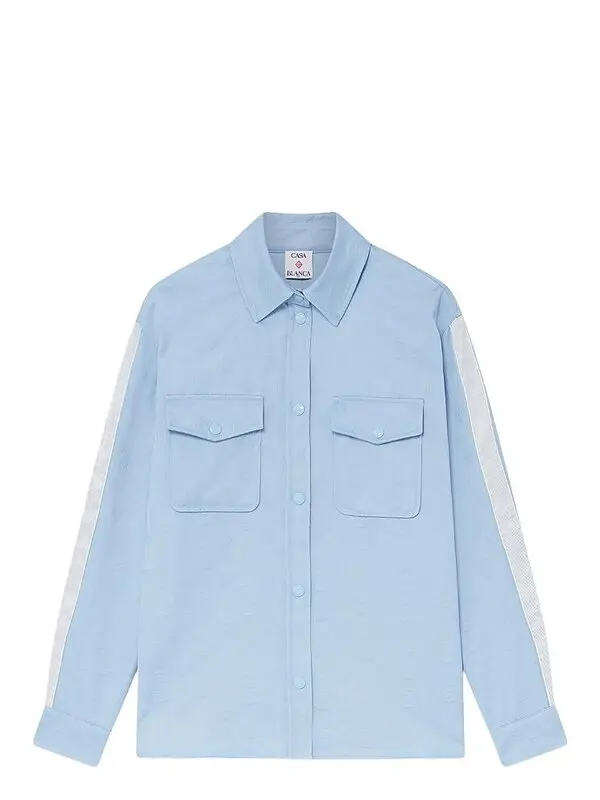 Casablanca Monogram Oversized Shirt - Blue Monogram