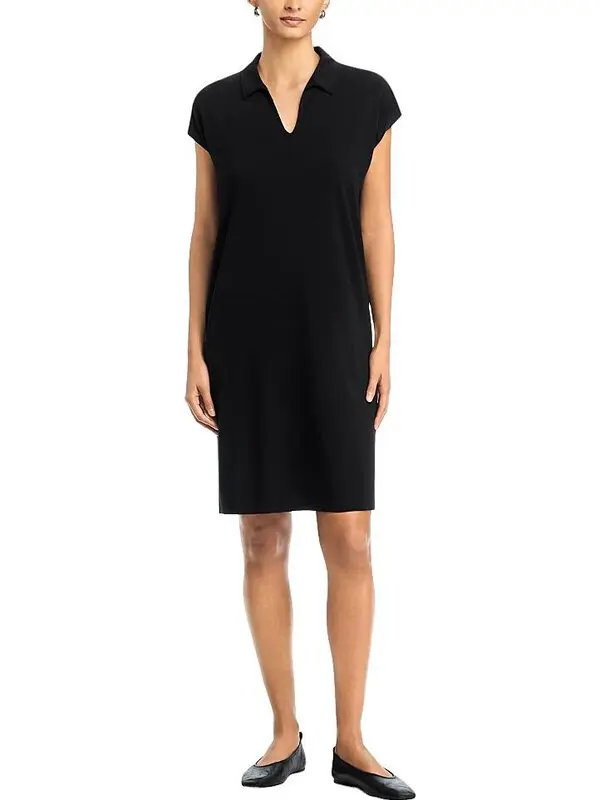 Eileen Fisher Classic Collar Dress - Black