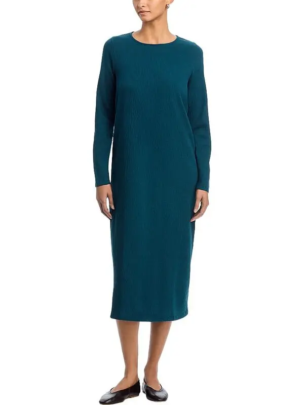 Eileen Fisher Slim Round Neck Dress - Alpine