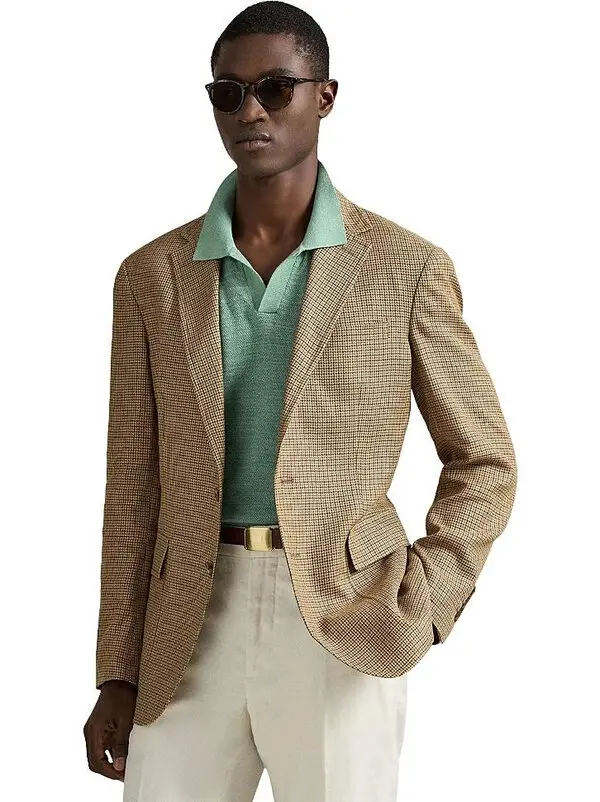 Polo Ralph Lauren Textured Cotton Linen Short-sleeve Sweater - Carmel Pink/deckwash White