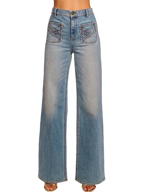 Ramy Brook Heidi High-rise Wide-leg Jeans - Light Wash