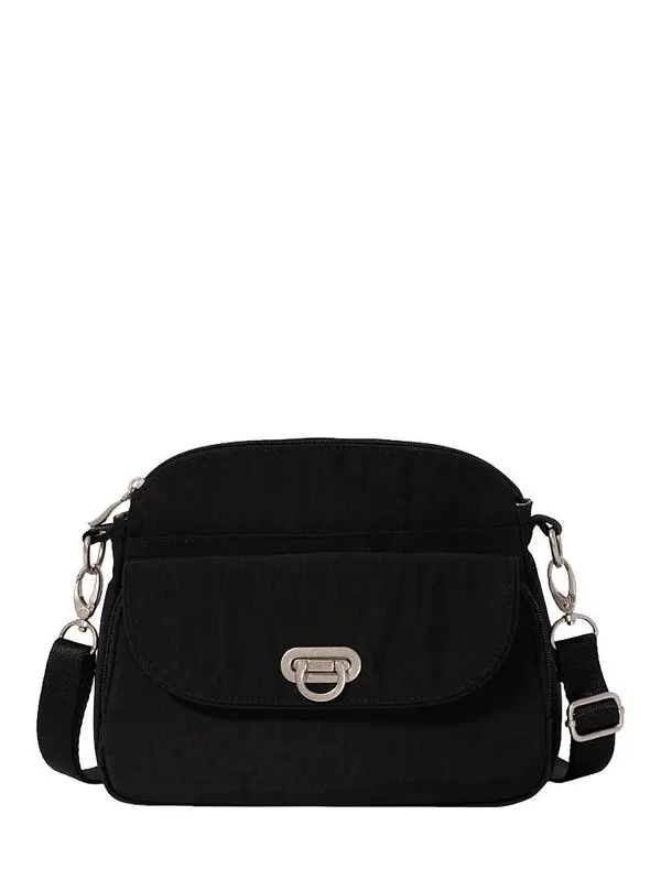 BAGGALLINI Coastal Flip Lock Crossbody Bag - Black