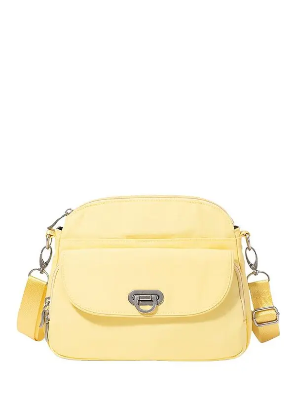 BAGGALLINI Coastal Flip Lock Crossbody Bag - Butter Yellow