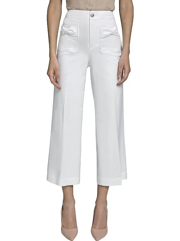 Karl Lagerfeld Paris Bow Pocket Trousers - Soft White