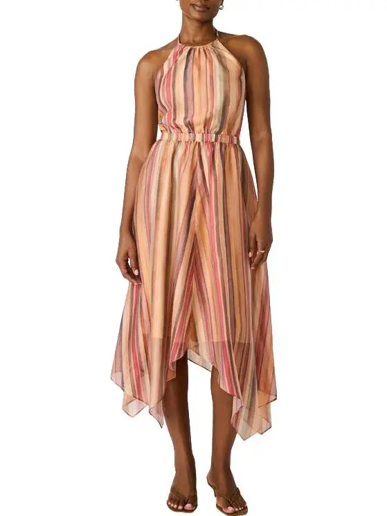 Steve Madden Dalina Halter Midi Dress - Stripe Multi