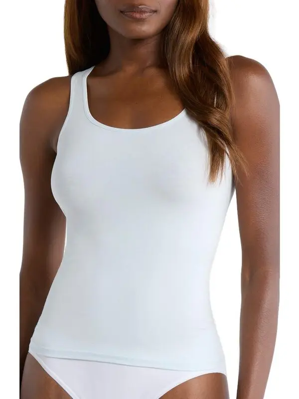 Nordstrom Seamless Square Neck Tank - Blue Illusion