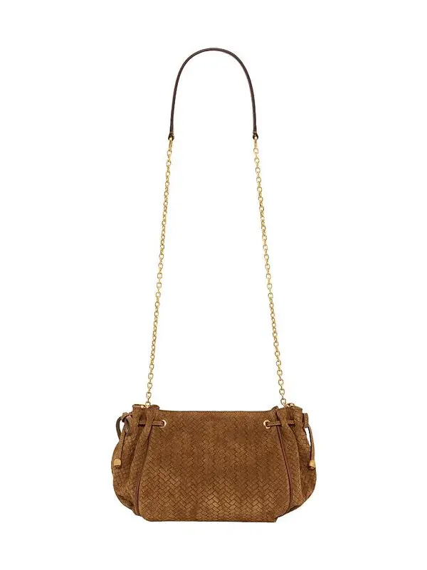 Gerard Darel Le Mini 24 Suede Crossbody - Amber