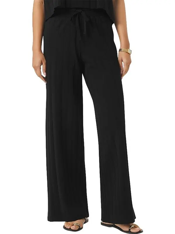 Splendid Wide Rib Knit Pants - Black