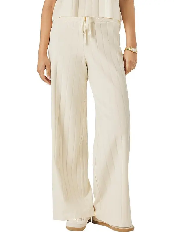 Splendid Wide Rib Knit Pants - Daybreak
