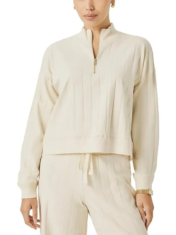 Splendid Ribbed Zip-up Sweater - Daybreak