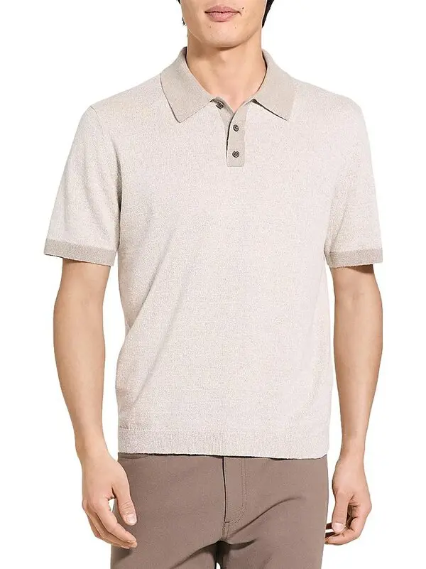 Theory Polo Shirt - Silver Cloud