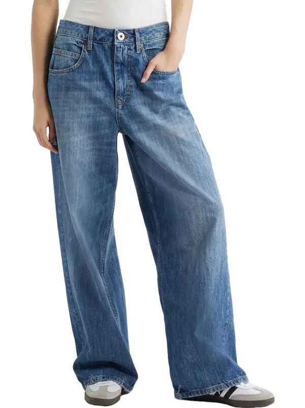 BDG URBAN OUTFITTERS Jaya Baggy Wide Leg Jeans - Light Vintage
