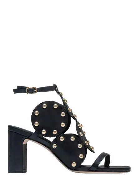Bernardo Studded Heeled Sandal - Black