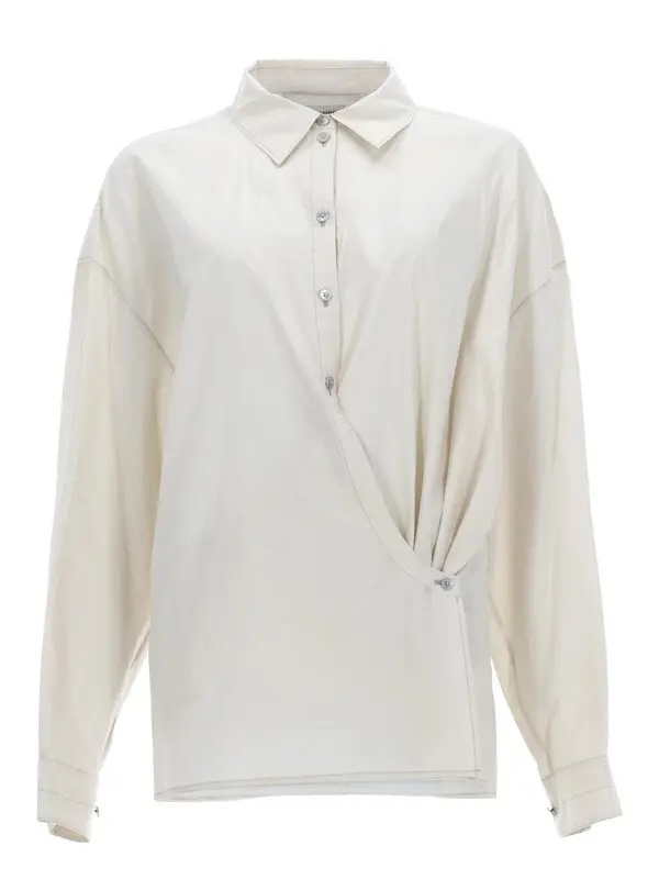 LEMAIRE Straight Collar Twisted Shirt - Ivory