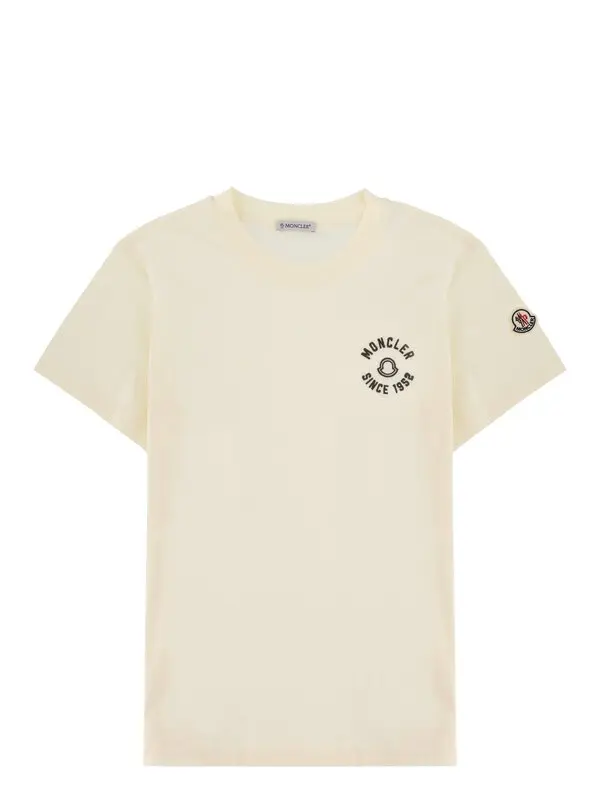Moncler T-shirt With Logo - Ivory