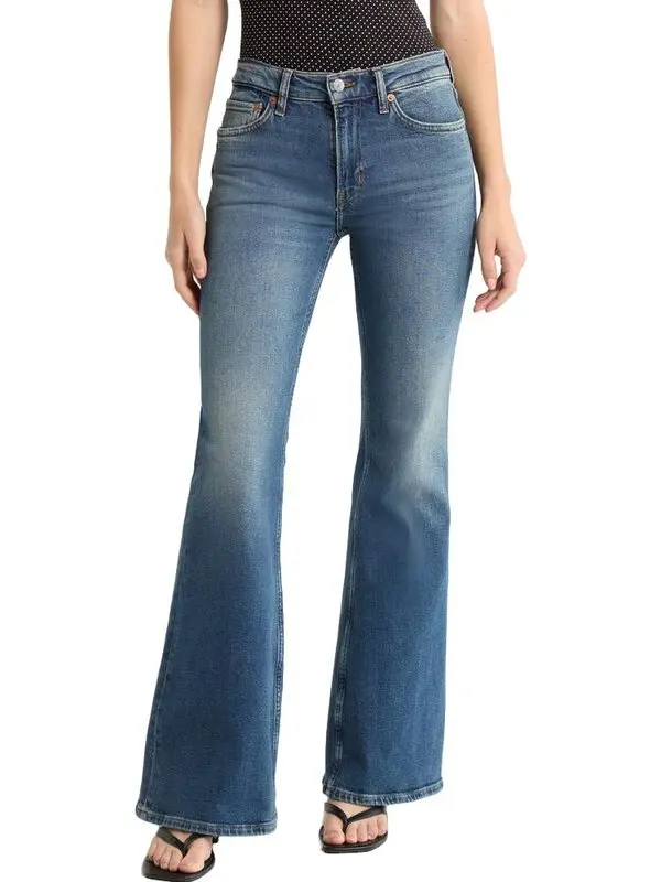 RE/DONE The Strutter High-waist Flare-leg Jeans - Sonoma Indigo