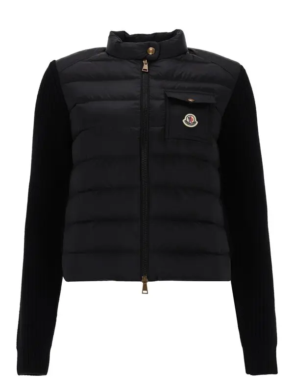 Moncler Padded Cardigan - Black