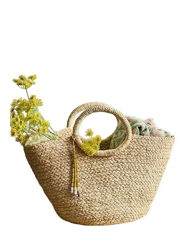 TERRAIN Raffia Basket Bag - Natural