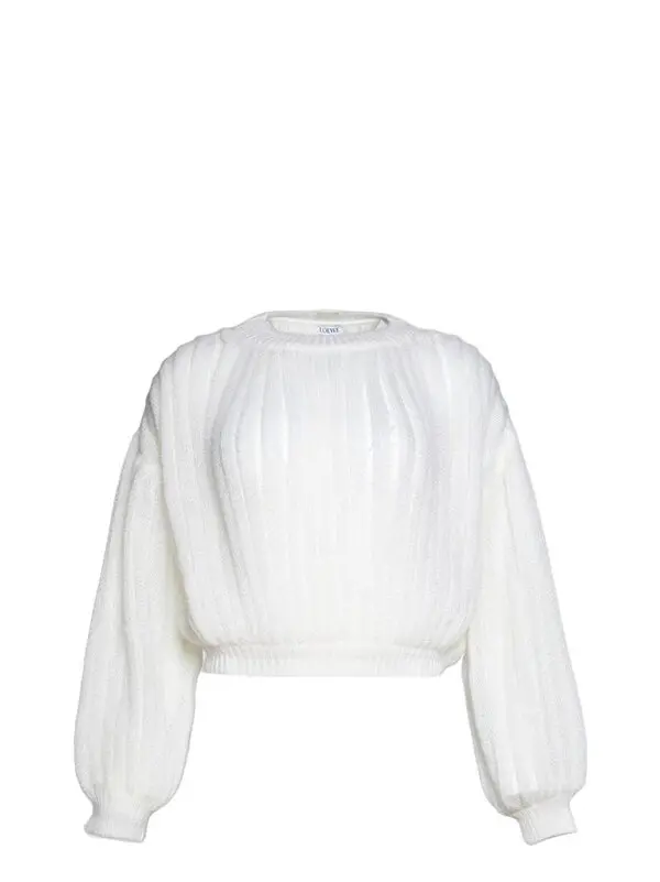 Loewe Mohair And Cotton Sweater - White