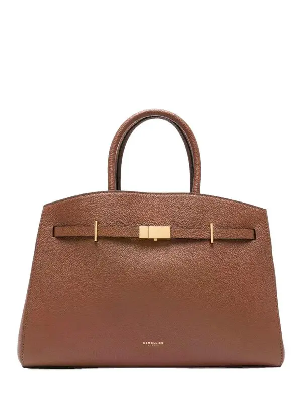 DEMELLIER Medium Hudson Buckled Tote Bag - Brown