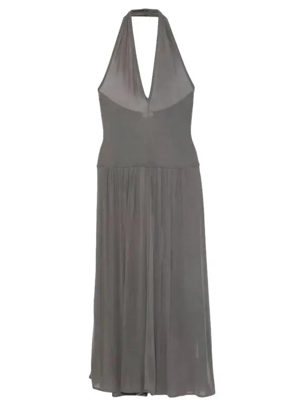 ST. AGNI V-neck Midi Dress - Grey