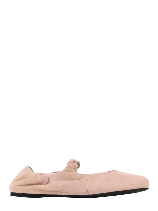 Miu Miu Suede Mary Jane Ballet Flats - Pink