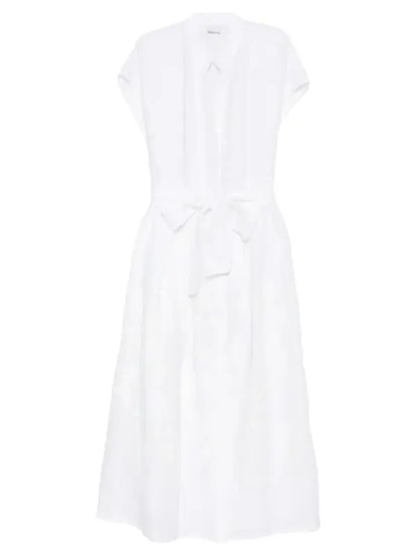Eleventy Tie-waist Dress - White
