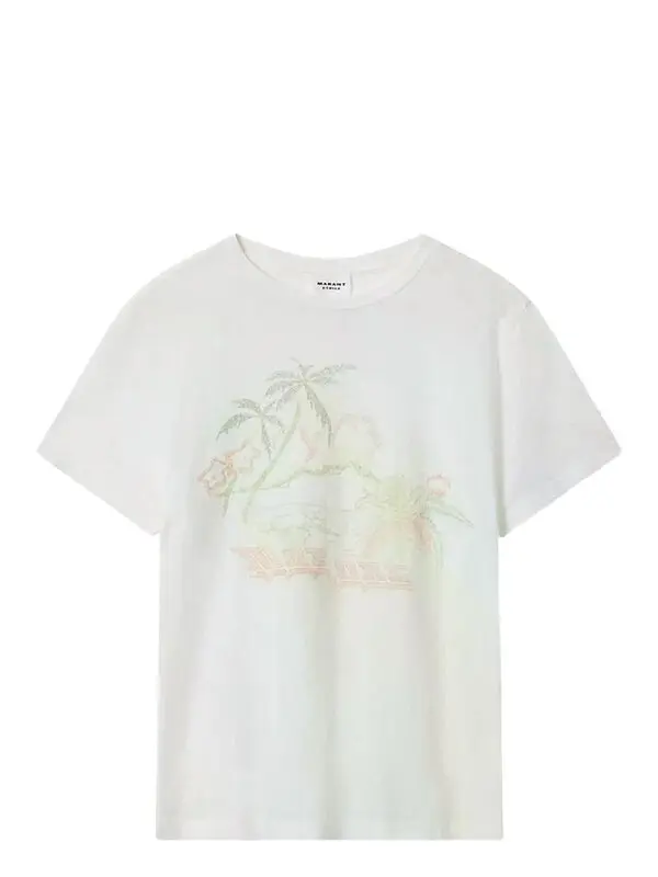 MARANT ETOILE Zewel Floral-print T-shirt - White