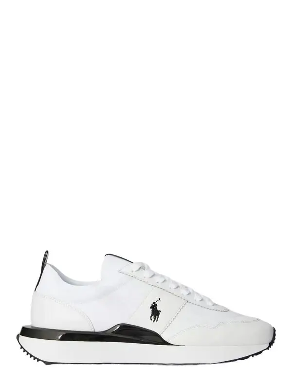 Polo Ralph Lauren Train 89 Striped Leather Sneakers - White