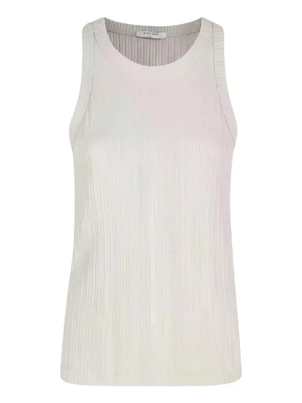 CIRCOLO 1901 Ribbed Tank Top - Neutrals