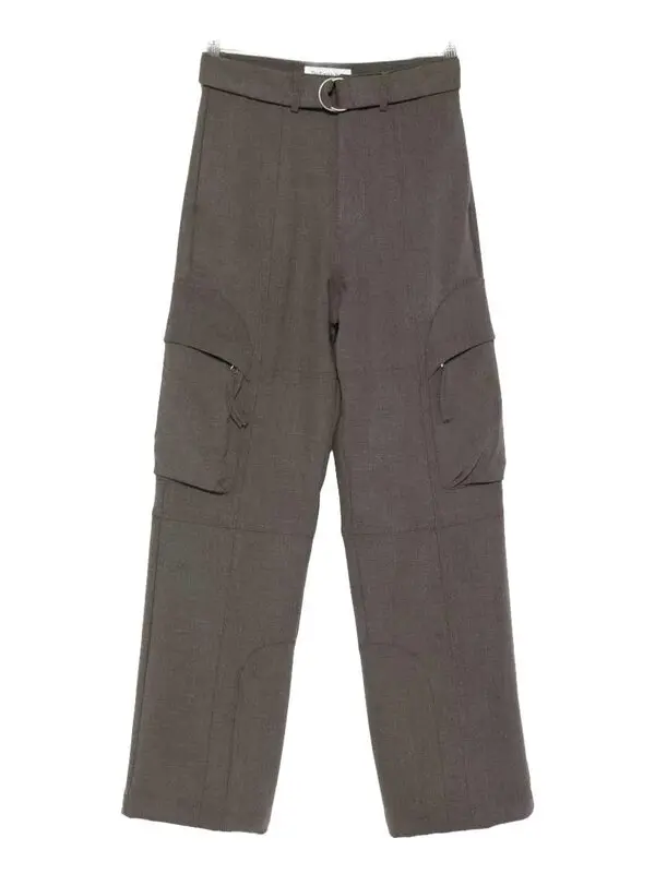 THE FRANKIE SHOP Kelly Belted Cargo Pants - Grey