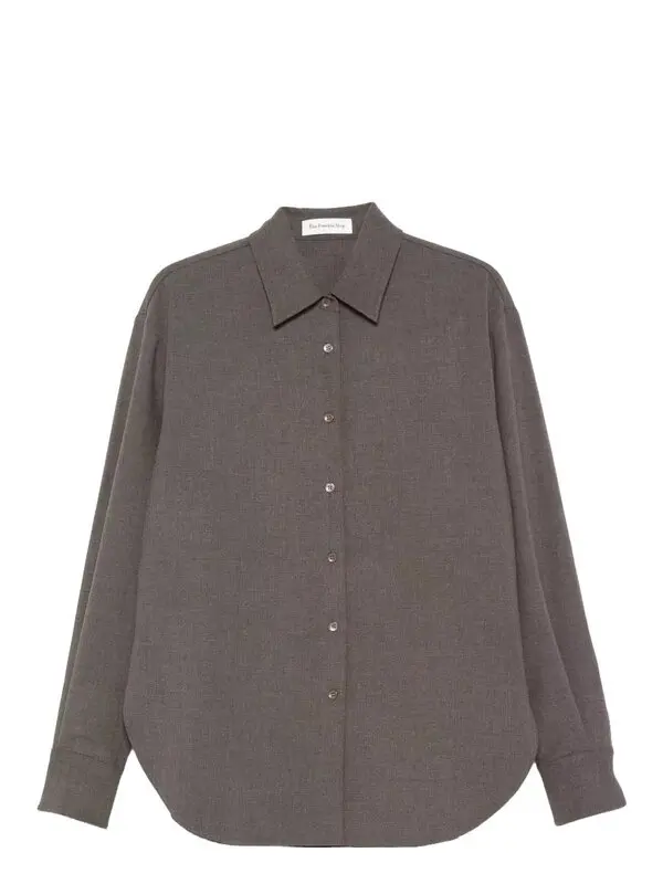 THE FRANKIE SHOP Peri Buttoned Shirt - Brown