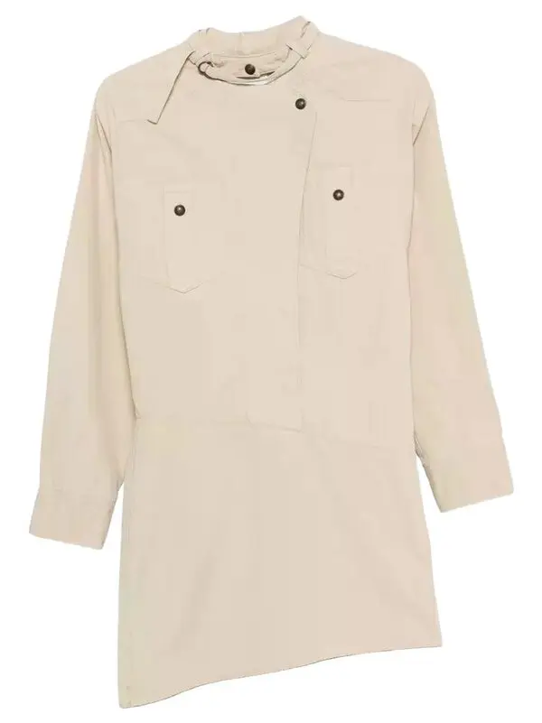 MARANT ETOILE Nouria Chest-pocket Mini Dress - Neutrals