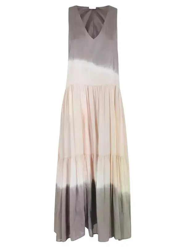 ROBERTO COLLINA Tie-dye Effect Maxi Dress - Neutrals