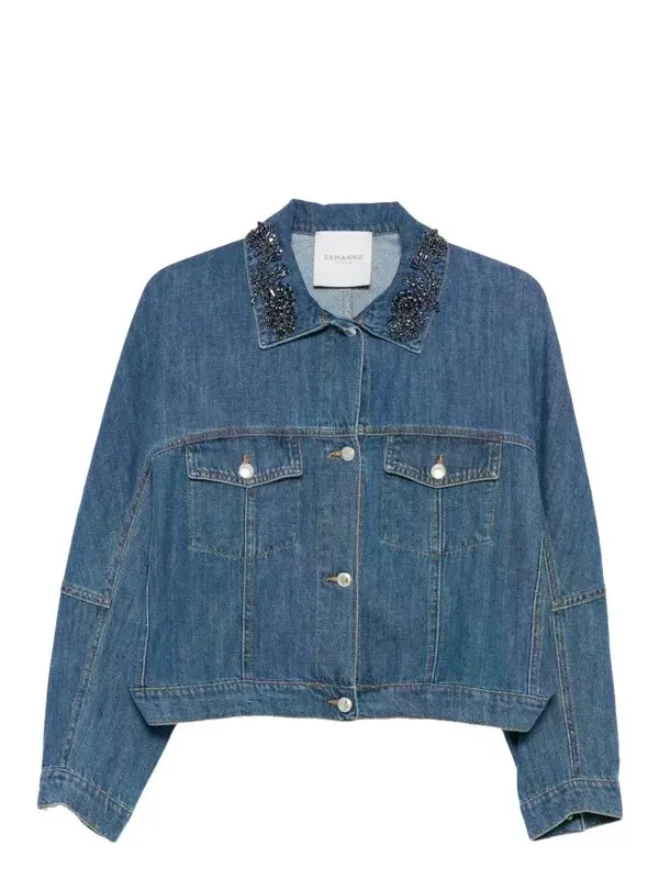 ERMANNO FIRENZE Chest-pocket Denim Jacket - Blue