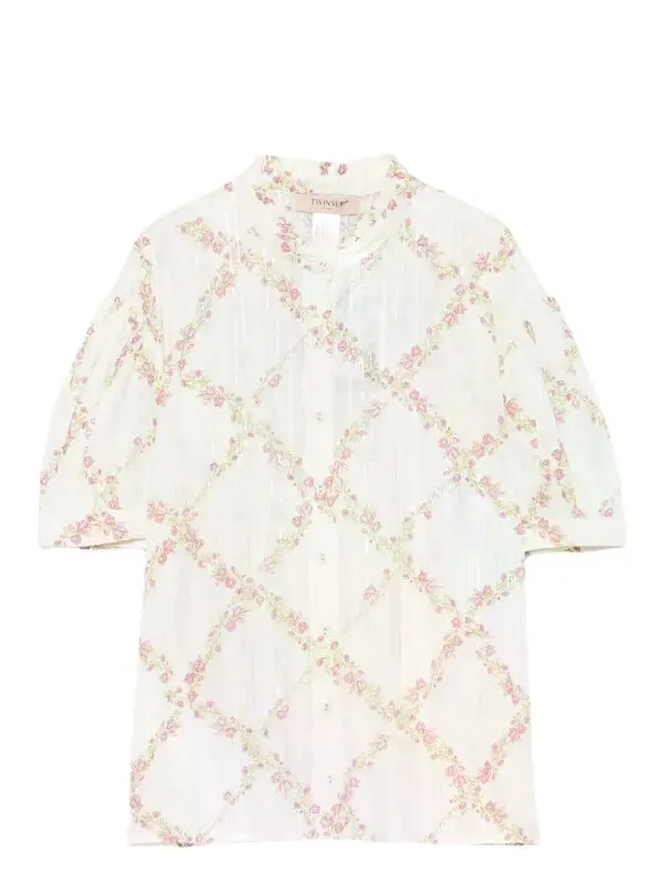 TWINSET Floral Print Shirt - White