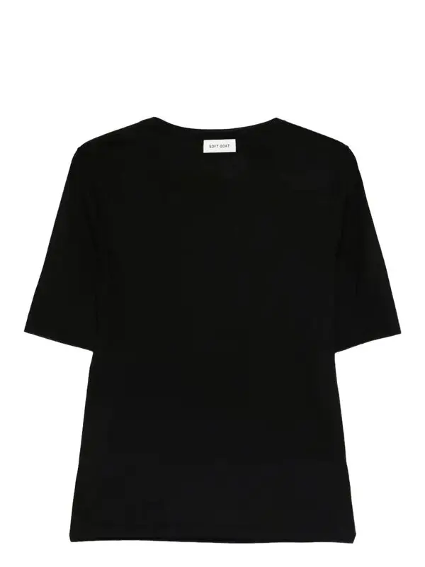 Soft Goat Featherlight Short-sleeve T-shirt - Black