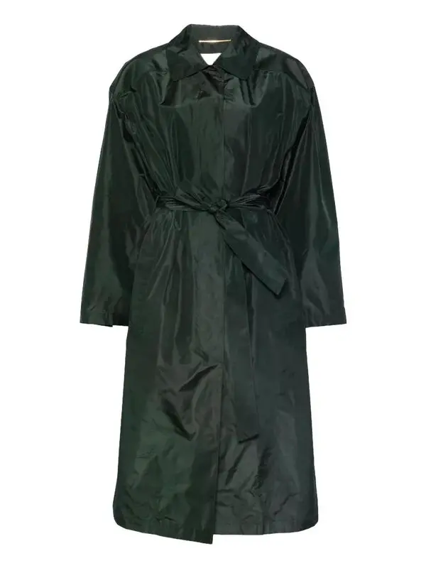 Saint Laurent Tie-belt Trench Coat - Green
