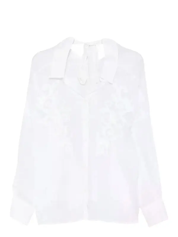 ERMANNO FIRENZE Floral-embroidered Shirt - White