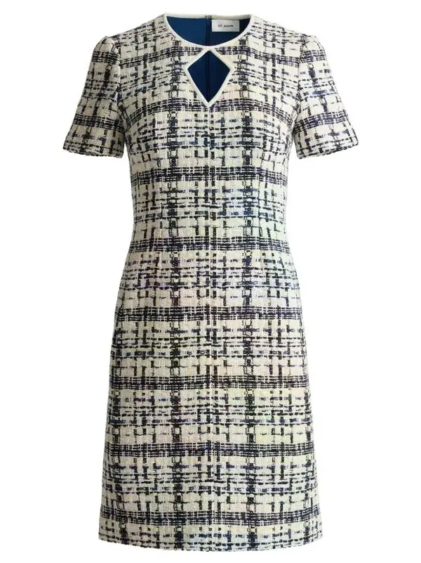 St. John Tweed Mini Dress - Neutrals