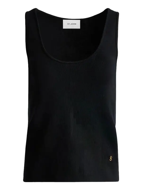 St. John Knit Tank Top - Black