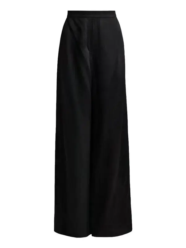 St. John Hammered Satin Pocket Trousers - Black
