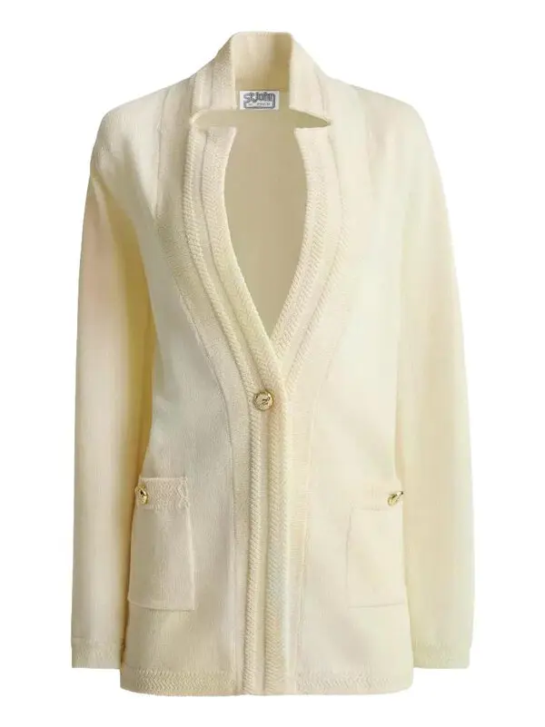 St. John Legacy Crepe Knit Jacket - Neutrals