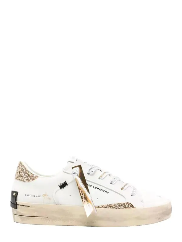 CRIME LONDON Glitter Low-top Sneakers - White