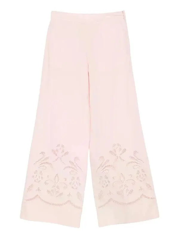 FORTE_FORTE Cut-out Cotton Trousers - Pink