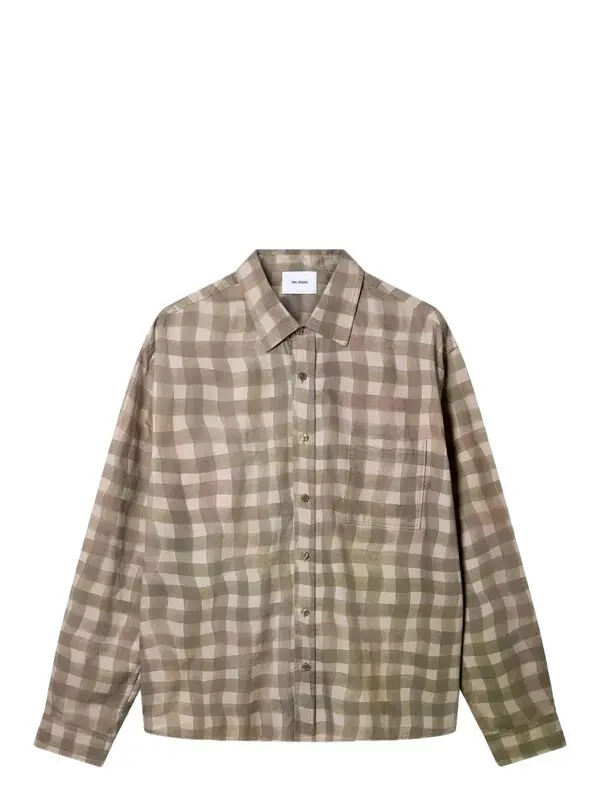 Axel Arigato Distort Gingham Shirt - Neutrals